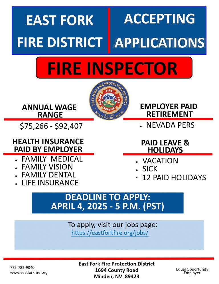East Fork Fire Protection District – Carson Valley NV Fire Department